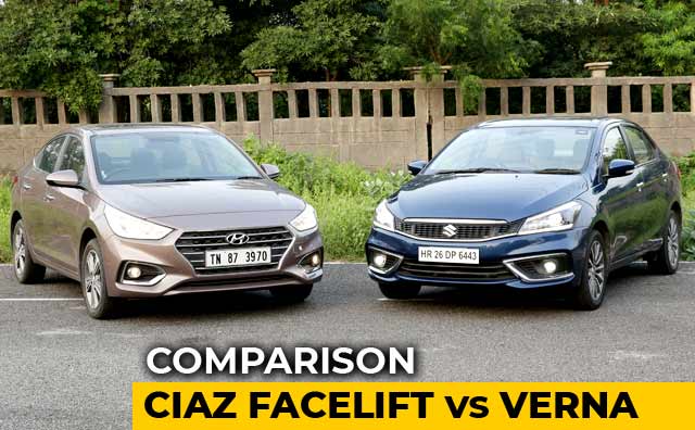 Maruti Suzuki Ciaz Facelift vs Hyundai Verna Comparison Review