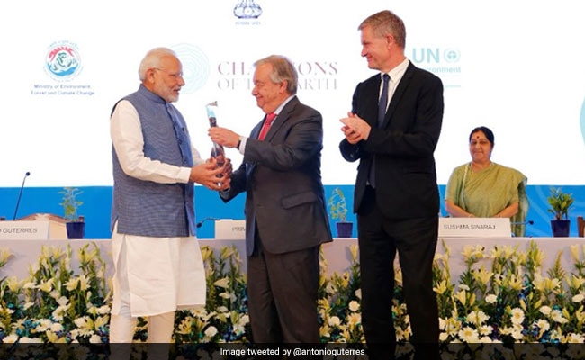 PM Modi Receives UNEP Champions Of The Earth Award: PM Narendra Modi Receives UN's Highest ...