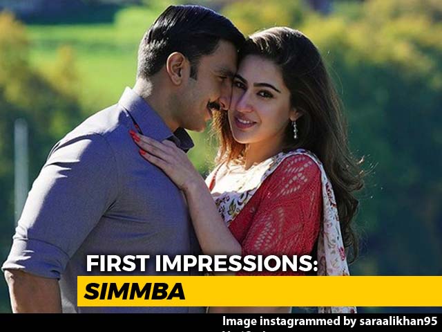 First Impressions Of Ranveer & Sara's Simmba