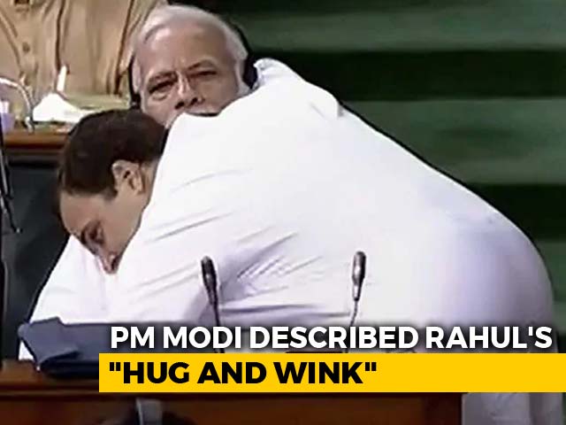 How PM Modi Described Rahul Gandhi's "Hug And Wink" In Parliament