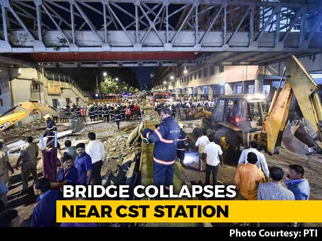 6 Dead, 31 Hurt As Foot Overbridge Collapses Near Mumbai's CST