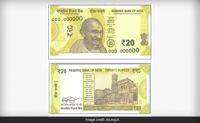 Indian Rs 20/ 20 rupee note: Colour, Design, Images, Pictures, All Details Here
