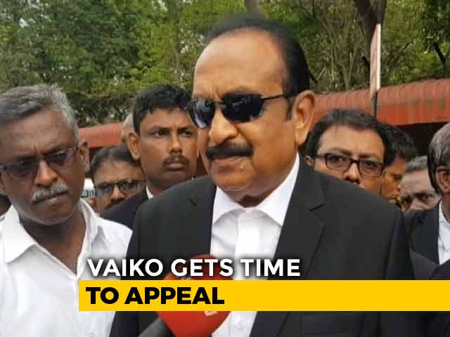 MDMK's Vaiko Sentenced To Year In Jail For Sedition, Gets Time To Appeal