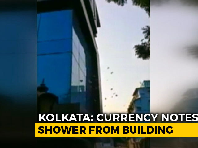 Watch: Shower Of Currency Notes From Building In Kolkata During Search