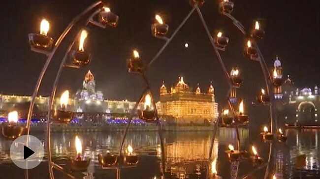 Celebration Of Gurpurab, Golden Temple Bathed In Light
