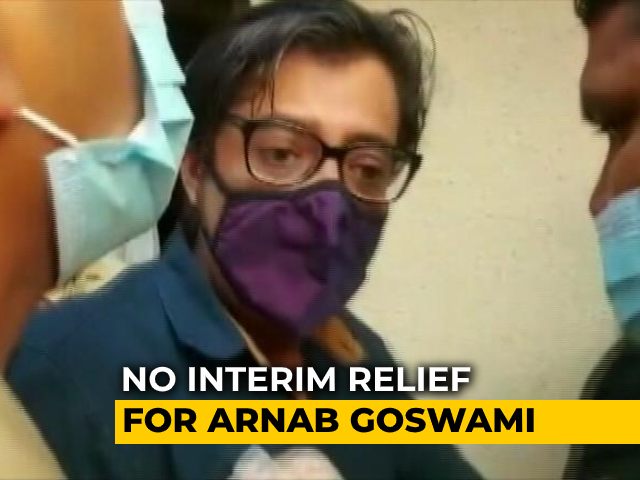 No Interim Relief For TV Anchor Arnab Goswami Arrested In Suicide Case