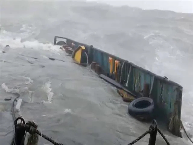 Frightening Pics Of Tugboat In Rough Seas Before It Was Sunk By Cyclone