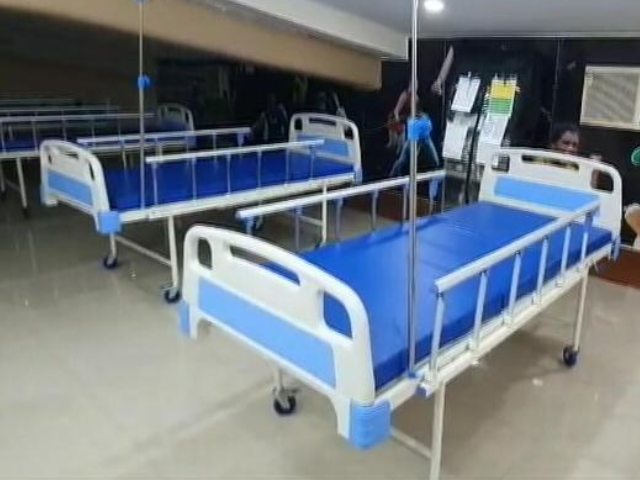 Field Hospital At India's Largest Football Stadium