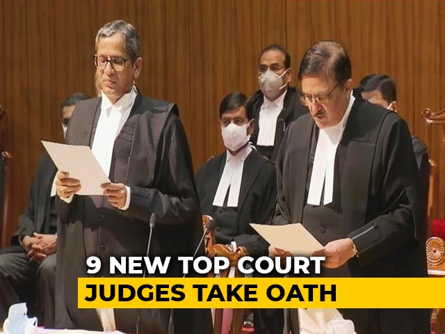 In A First, Nine Supreme Court Judges Take Oath In One Go