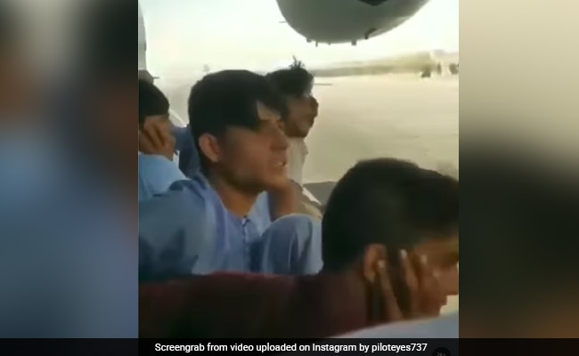 Video: In Desperate Bid To Escape, Afghan Men Hang Onto Planes Taking Off