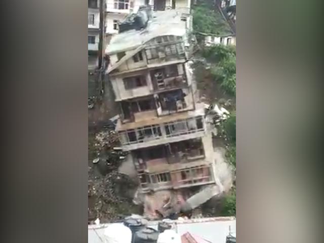 Watch: Multi-Storey Building Collapses Due To Landslide In Shimla
