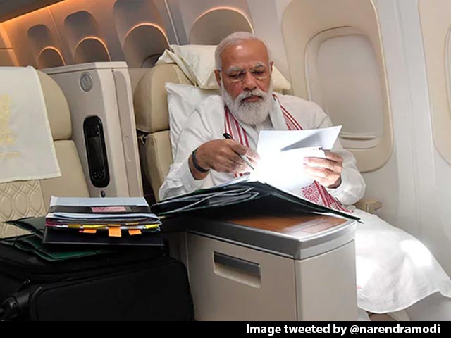 PM, On Board Air India One, Shares Photo: "Long Flight Also Means..."