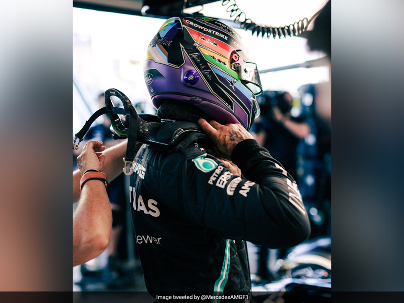 Hamilton Sports Rainbow Helmet As Mercedes Face Criticism Over Sponsor ...
