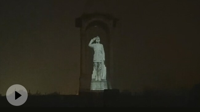 PM Narendra Modi Unveils Hologram Statue Of Netaji At India Gate