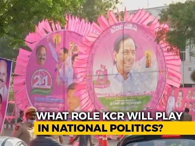Hyderabad Turns Pink As TRS Celebrates 21st Party Formation Day
