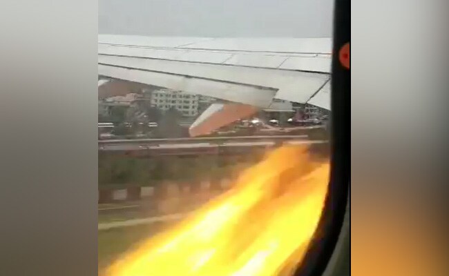 Video: SpiceJet Plane's Engine Catches Fire, Makes Emergency Landing