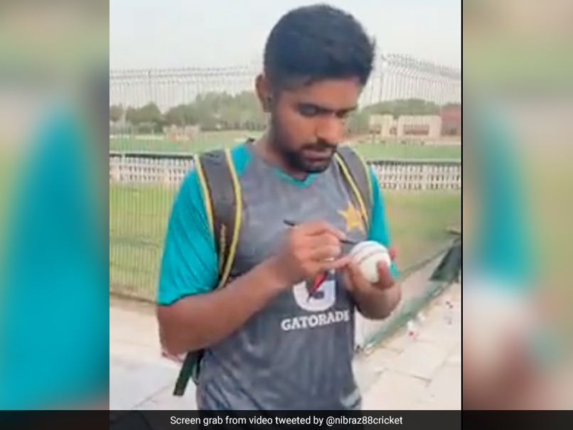 "Big Fan Of You": Babar Azam Obliges Excited Fan, Signs Cricket Ball ...
