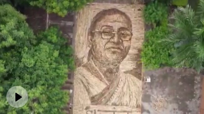Indore-Based Artists Create 4000 Sq Ft Scrap Wood Portrait Of President ...