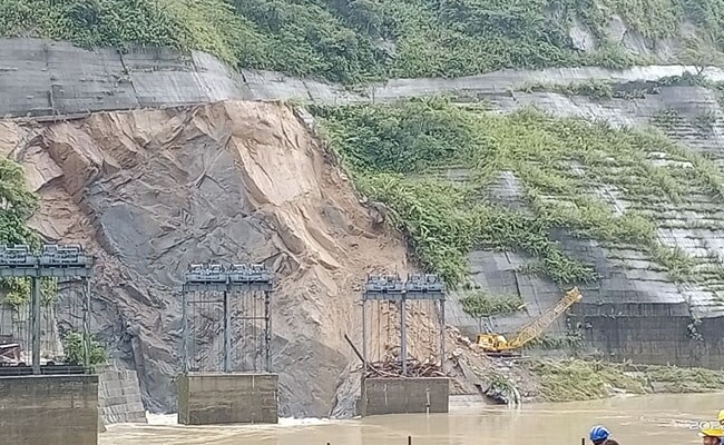 Arunachal Pradesh Dam Wall Collapses After Massive Landslide