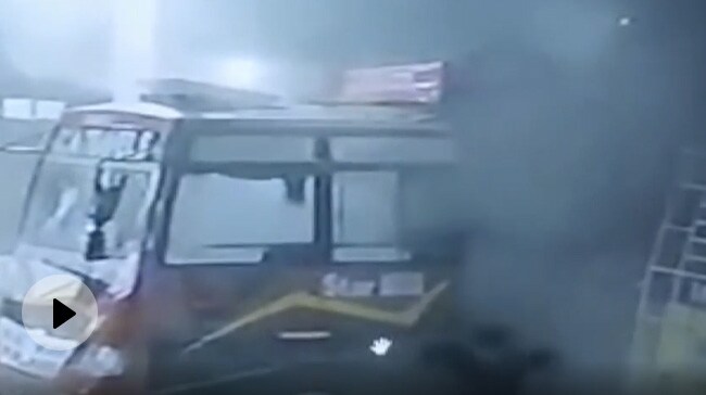 Video: Parked Bus Explodes In Jammu And Kashmir, 2 Injured