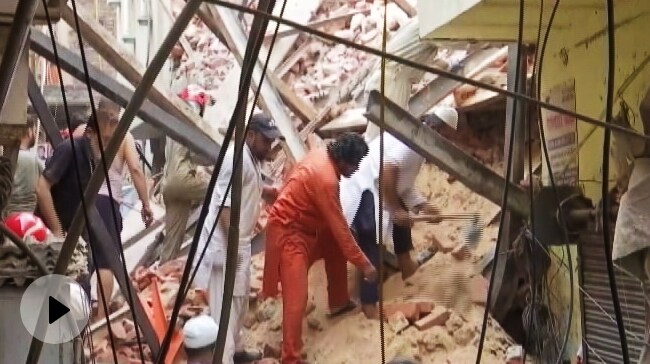 Four-storey Under-construction Building Collapses In Delhi's Azad ...