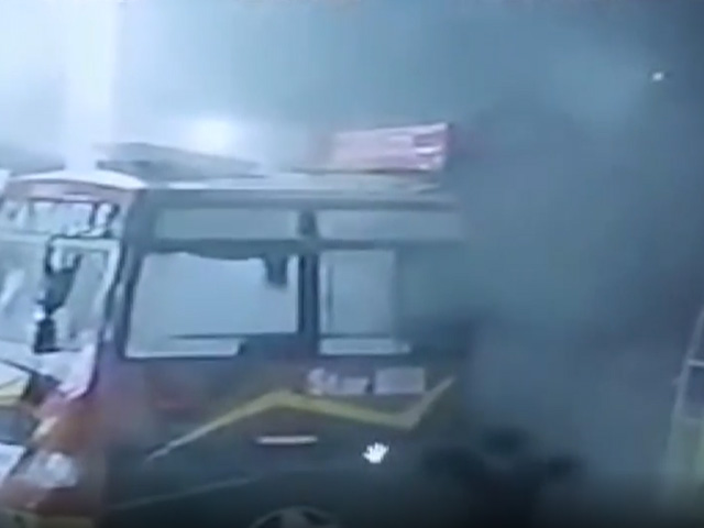Video: Parked Bus Explodes In Jammu And Kashmir, 2 Injured