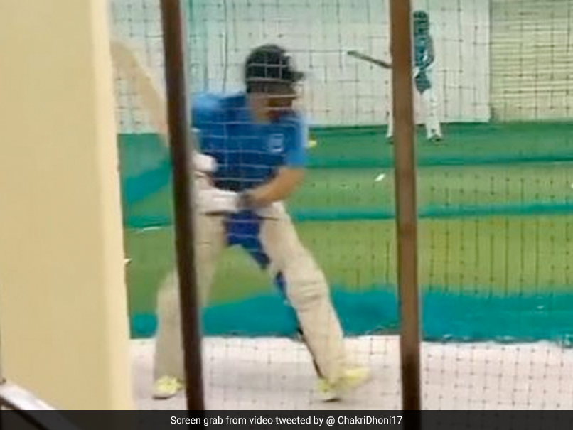 MS Dhoni Resumes Training, Slogs It Out In The Nets In Jharkhand. Watch ...