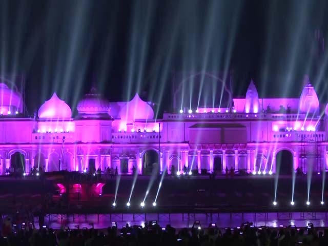 Watch: Colourful Lights And Laser Show Light Up Ayodhya's Night Sky ...