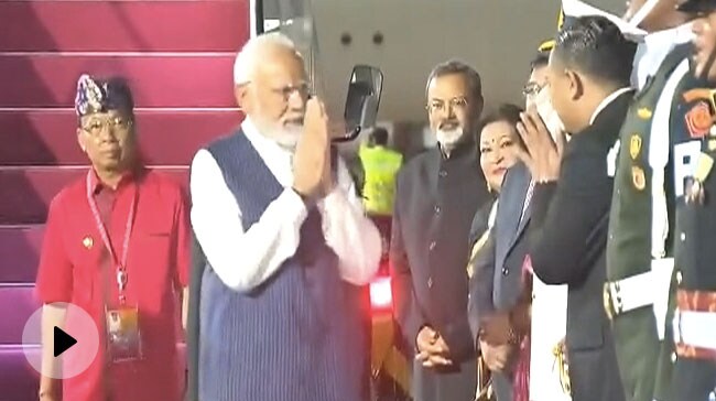 PM Modi Arrives In Bali For G20 Summit
