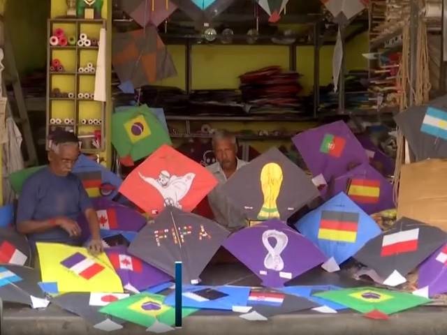 World Cup-Themed Kites Drive Football Craze In Kolkata