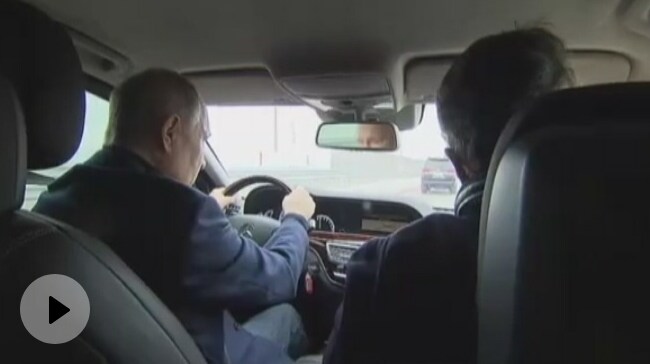 Video Of Russian President Vladimir Putin Driving A Car Surfaced