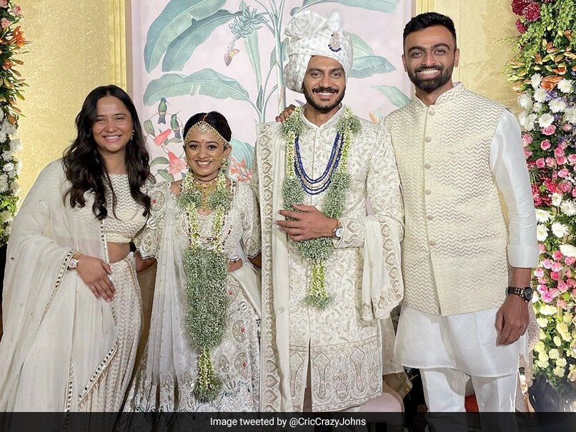Indian Cricketer Axar Patel Married To Meha Patel In Vadodara See Pics Indian Cricketer Axar Patel Married To Meha Patel In Vadodara See Pics