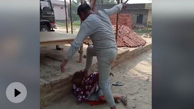 Elderly Woman Beaten Up By Goons For Laying Water Pipe In UP