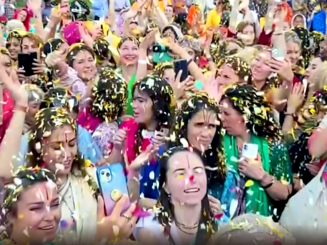Foreigners Celebrate Holi In Mathura