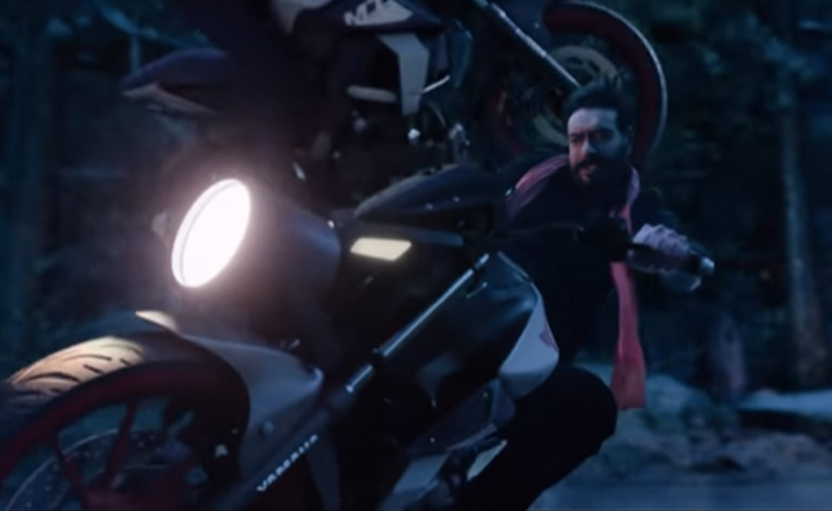 Ajay Devgan In Singham On Bike