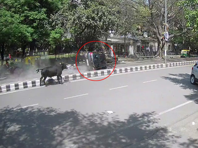 Watch: Speeding Car Flips, Crashes Into Parked Cab In South Delhi