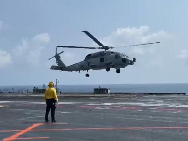 Video: Navy's Anti-Submarine Chopper Lands For 1st Time On INS Vikrant
