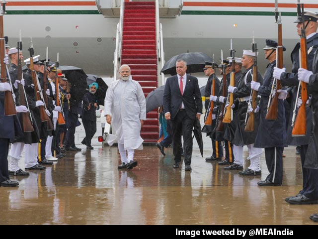 Watch: PM Modi Gets Ceremonial Welcome At Andrews Air Base