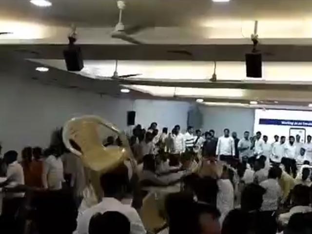 On Camera, Youth Congress Meet Escalates Into Chair Fight In Mumbai