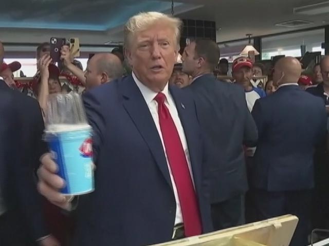 Trump Orders Ice Cream For Supporters At Campaign Stop