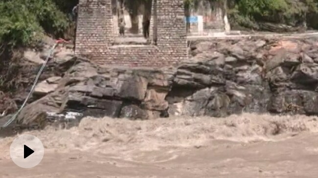 Himachal: Rain, 100 Year Old Pandoh Bridge Washed Away In Water