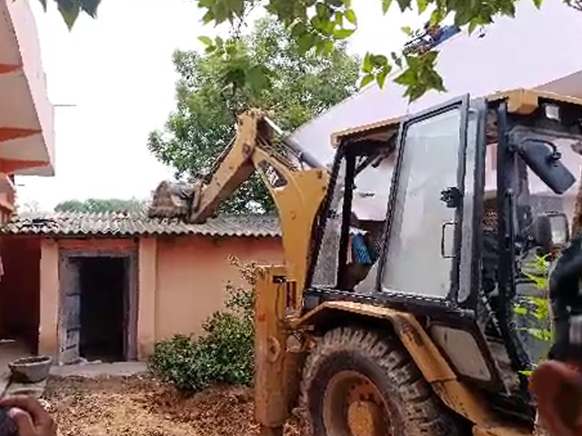 House Of Man Who Urinated On Tribal Bulldozed In Madhya Pradesh