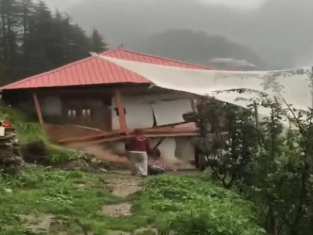 Amid Intense Rain, House Collapse In Shimla Caught On Camera