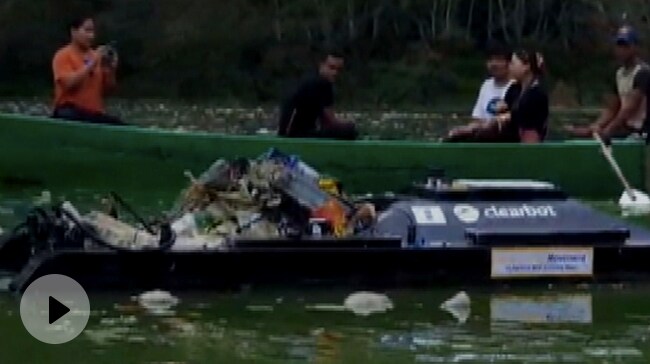 Cleaning Of Lake In Meghalaya With Robotic AI Power Boat, 200 Kg Of ...