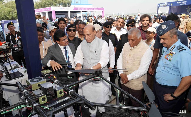 Bharat Drone Shakti 2023: Rajnath Singh Inaugurates Mega Drone Show At ...