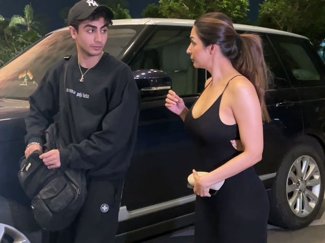 Malaika Arora Hugs Son Arhaan As She Sees Him Off At The Airport