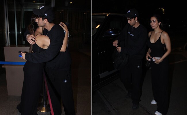 Malaika Arora Hugs Son Arhaan As She Sees Him Off At The Airport. Aww