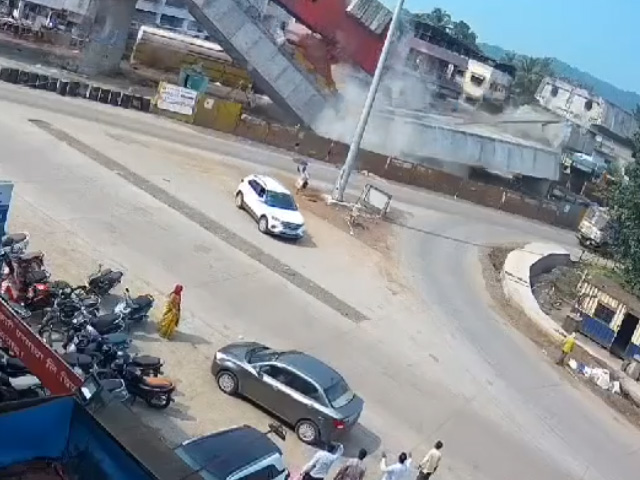 Watch: Under-Construction Flyover Collapses In Maharashtra