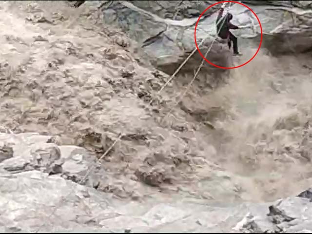 Video: Bridge Washed Away, MLA Ziplines Across River In Flood-Hit Sikkim