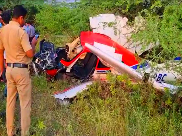 Video: Flight Training Academy's Plane With 2 On Board Crashes Near Pune